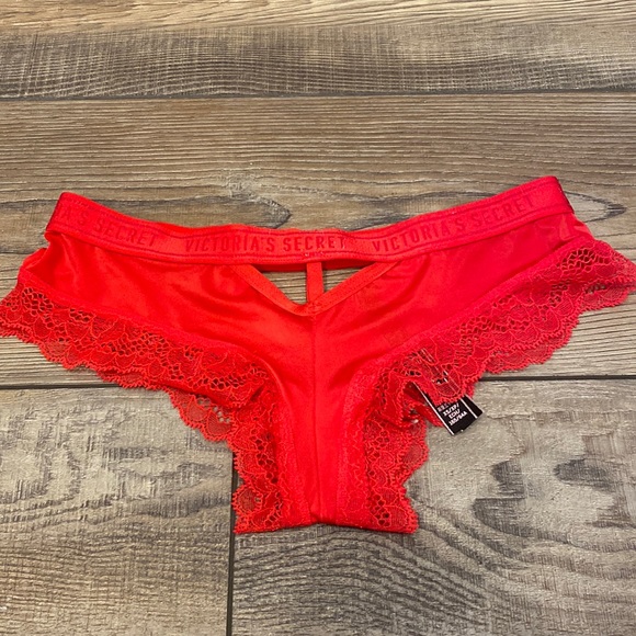 Victoria's Secret | Intimates & Sleepwear | Red Cheeky Cut Lacy ...